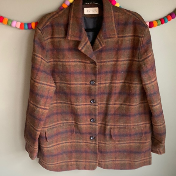 Casual Corner | Jackets & Coats | Vtg 8s Casual Corner Plaid Wool ...